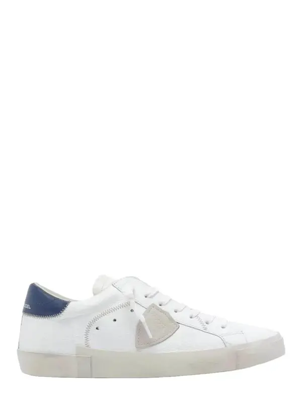 Philippe Model Logo Leather Sneakers - White