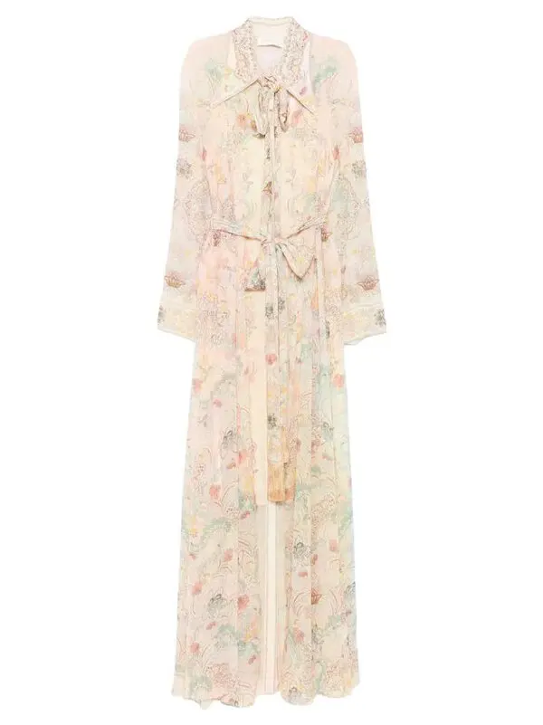 Zimmermann Floral-print Maxi Dress - Neutrals