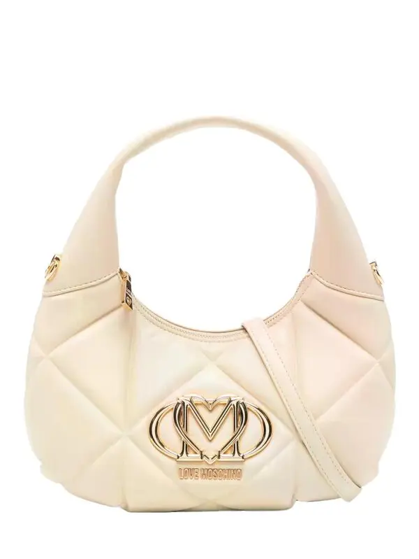 Moschino Quilted Logo Tote - Neutrals