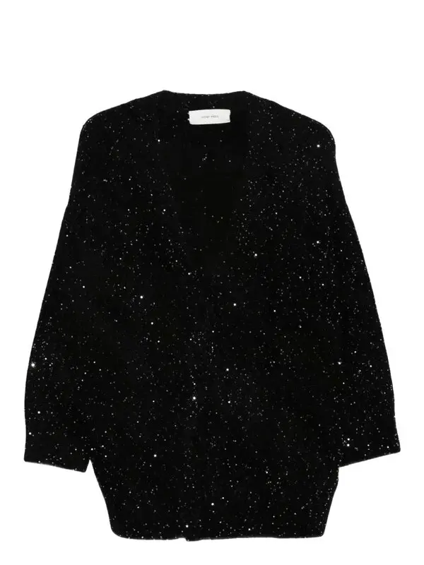 IVORY PARIS Embellished Cardigan - Black