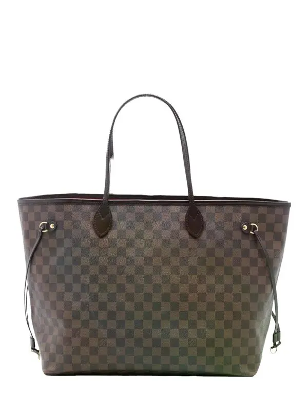 LOUIS VUITTON 2009 Damier Ebene Neverfull Gm Tote Bag - Brown