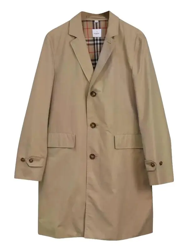 Burberry Gabardine Trench Coat With Pockets - Neutrals