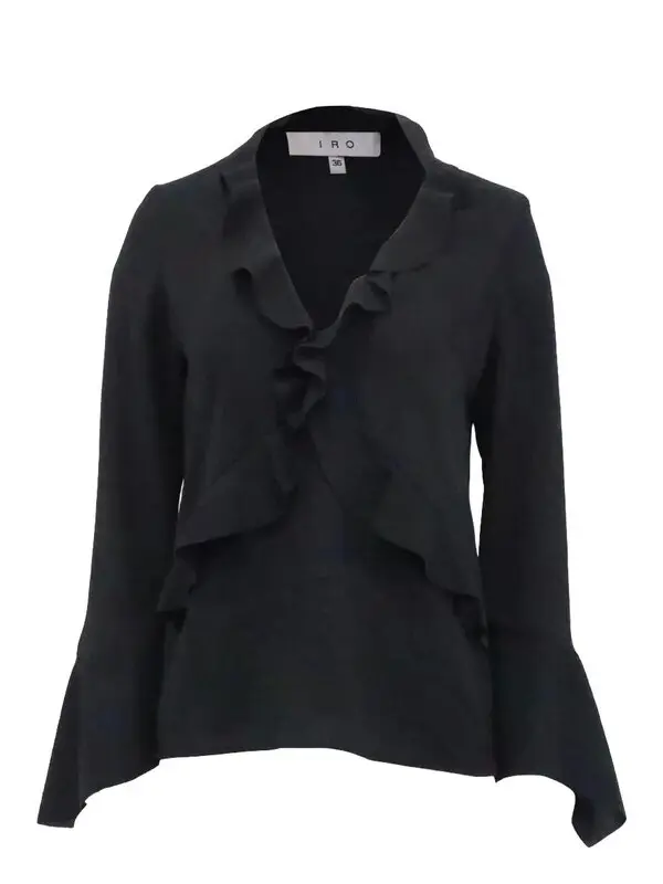 IRO PARIS Ruffle Long-sleeved Blouse - Black