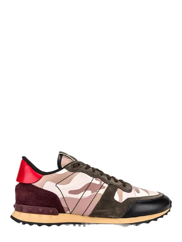 Valentino Garavani Rockrunner Camo Sneakers - Pink