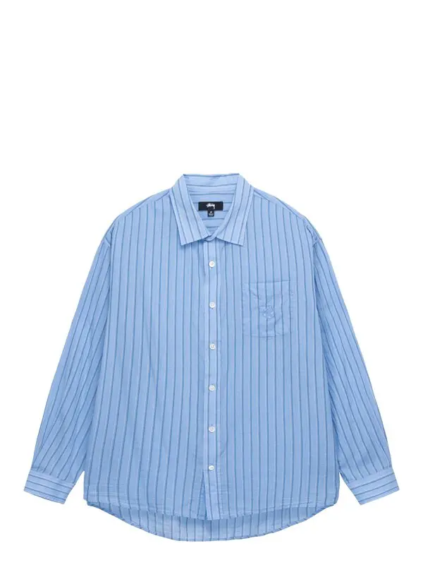 StÜssy Light Weight Classic Striped Shirt - Blue