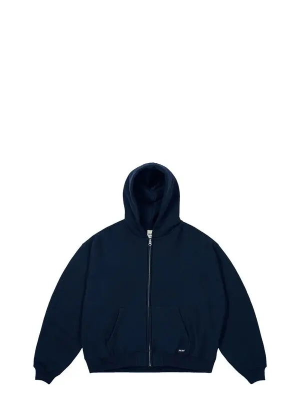 PALACE Zip Up Hooded Sweatshirt - Blue