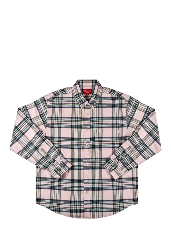 Supreme Tartan Flannel Shirt - Pink