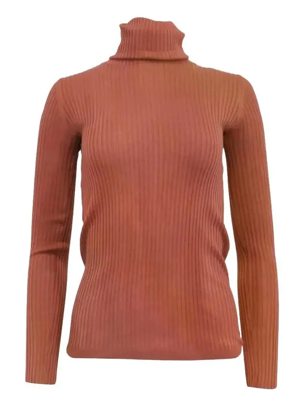 Theory Ribbed Rolled-neck Sweater - Orange