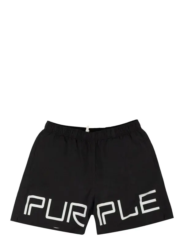 PURPLE BRAND Printed Short - Black
