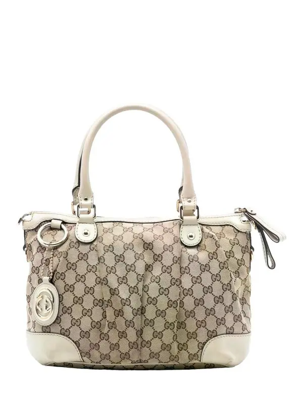 Gucci Gg Canvas Sukey Satchel - Brown