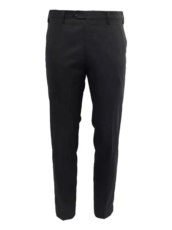 Mr P. Slim-fit Wool Trousers - Black