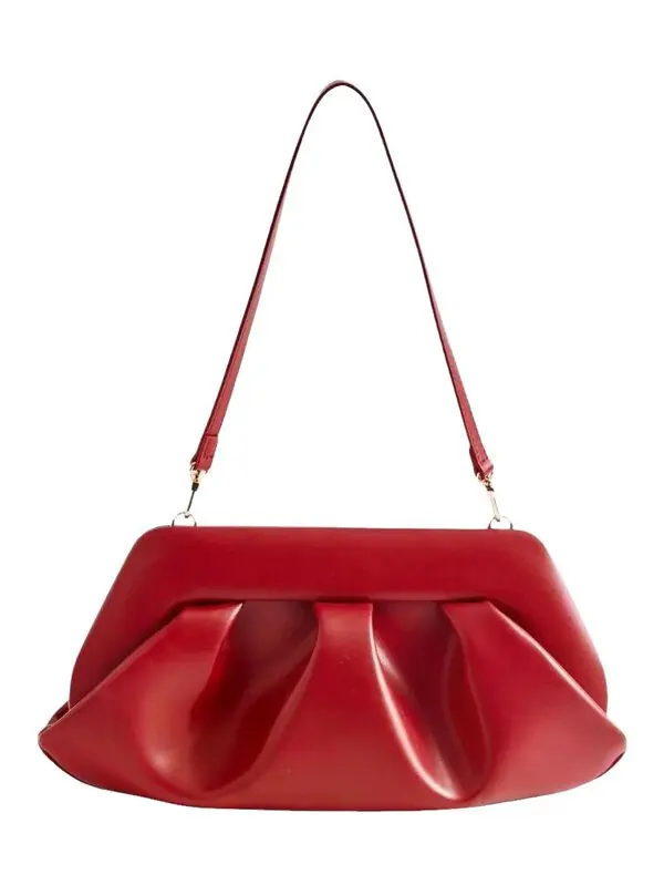 THEMOIRE Bios Ruched Shoulder Bag - Red