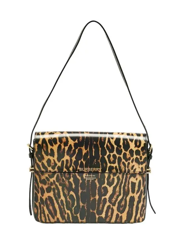 Burberry Leopard-print Shoulder Bag - Brown