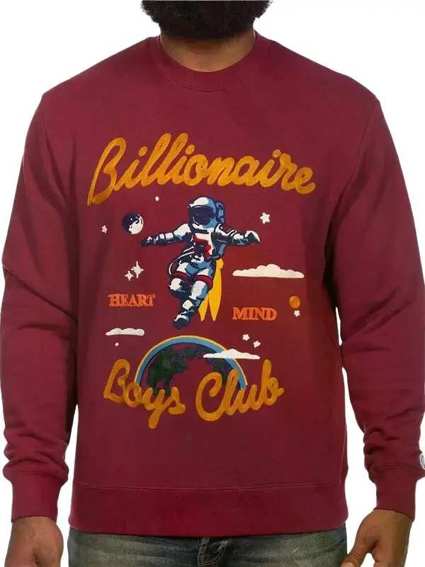 BILLIONAIRE BOYS CLUB Graphic Print Crew-neck Sweatshirt - Red