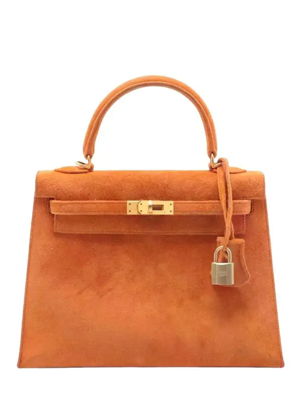 Hermès 2004 Doblis Kelly Ii Sellier 25 Satchel - Orange