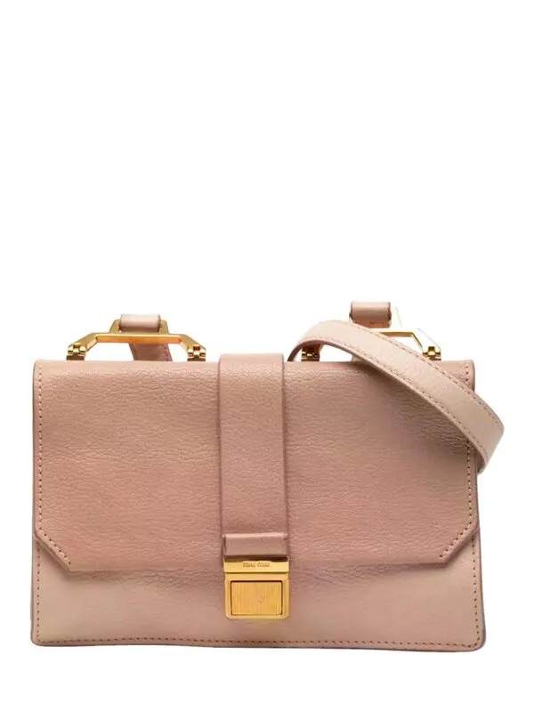 Miu Miu Madras Crossbody Bag Bicolor Goatskin - Pink
