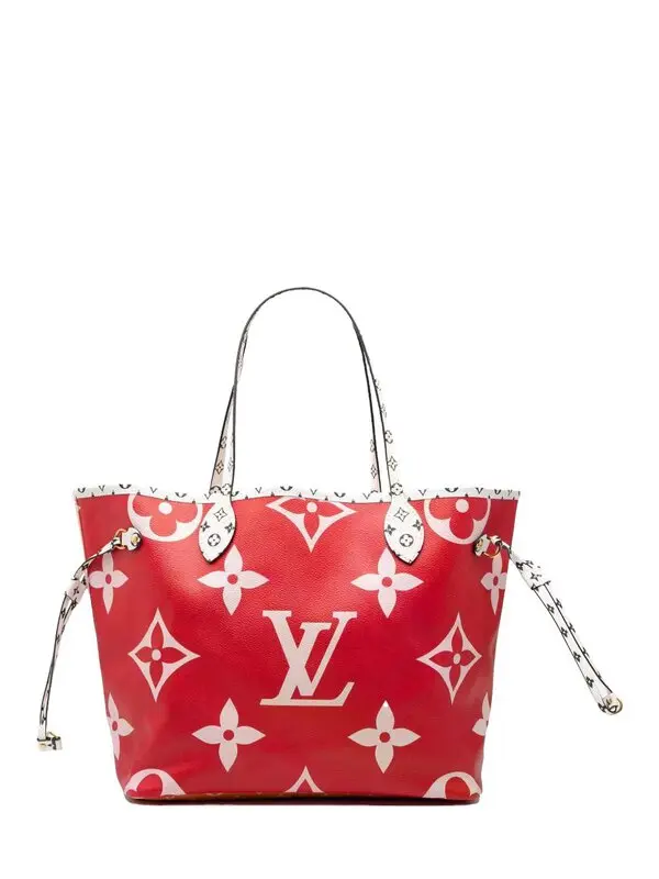 LOUIS VUITTON 2019 Monogram Giant Neverfull Mm Tote Bag - Red