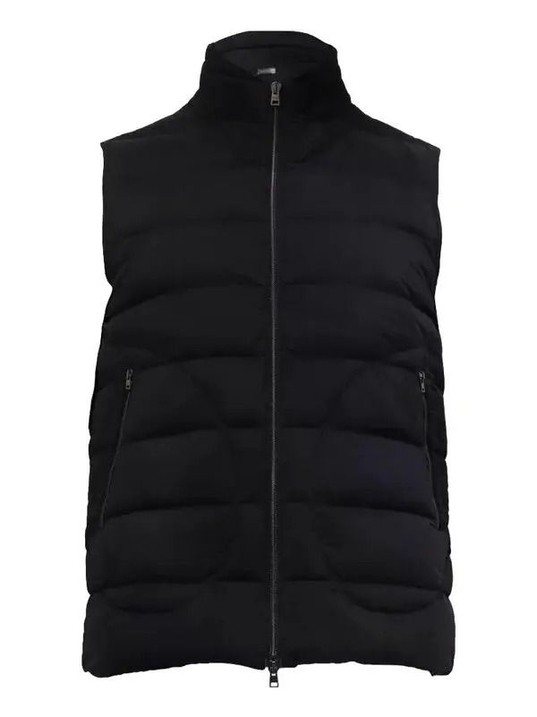 Herno Zip-up Padded Gilet - Black