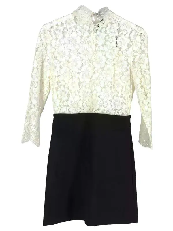 Sandro Lace Long-sleeves Dress - White