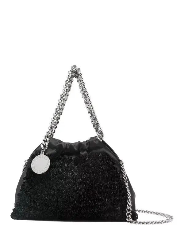 Stella McCartney Mini Falabella Beaded Chain-strap Shoulder Bag - Black