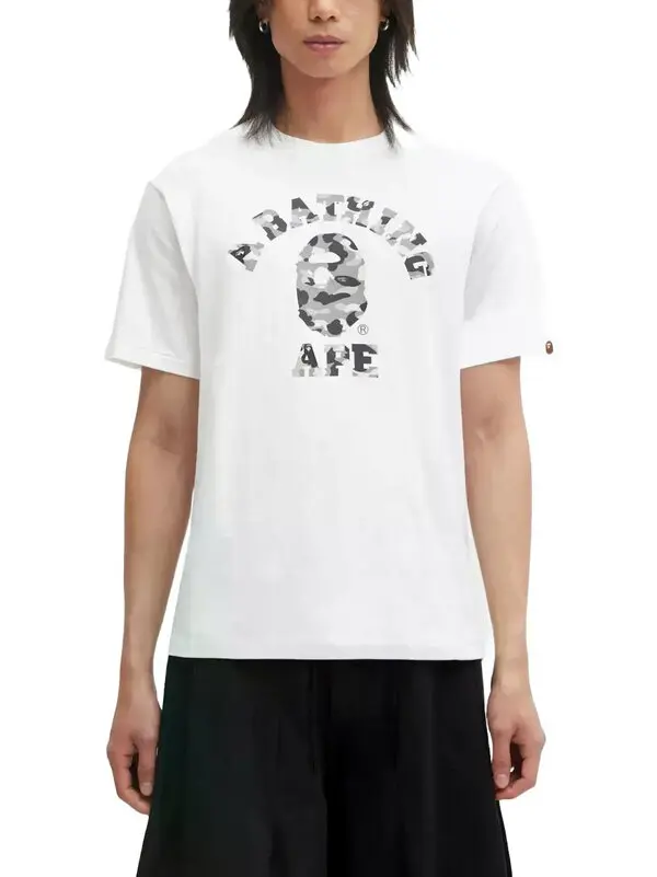 A BATHING APE 1st Camo College Logo-print T-shirt - White