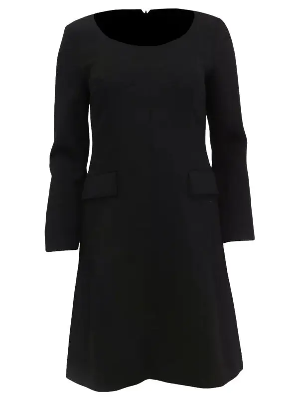 Theory Long-sleeve Pocket Midi Dress - Black