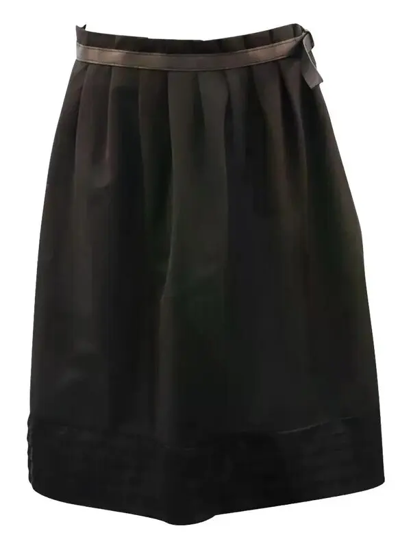 VIKTOR & ROLF VINTAGE Belted Pleated Skirt - Black
