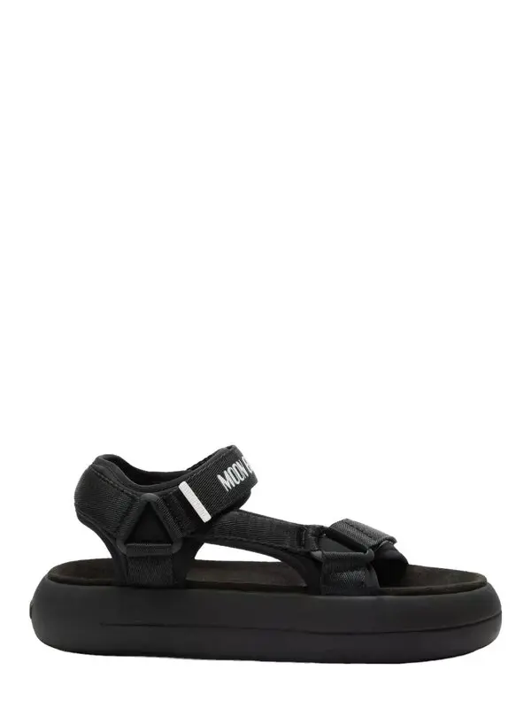 Moon Boot Logo-strap Platform Sandals - Black