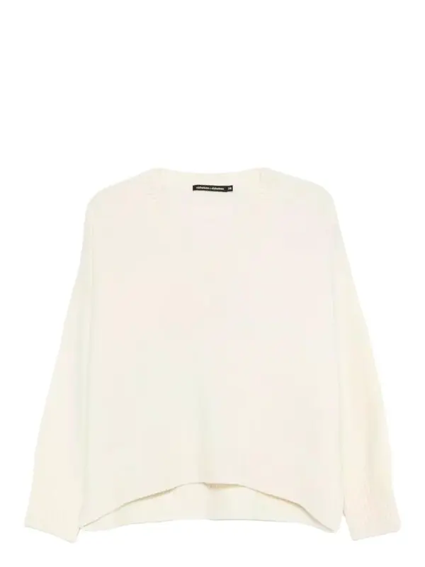 NICHOLSON & NICHOLSON Aura V-neck Sweater - Neutrals