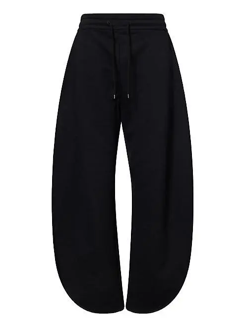 Alaïa Barrel-leg Cotton Jogging Bottoms - Noir