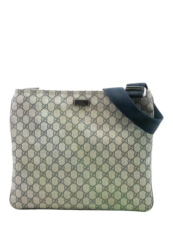 Gucci Gg Supreme Crossbody Bag - Brown