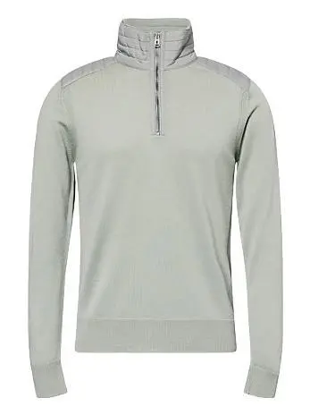 Belstaff Kilmington Quarter-zip Wool Jumper - Lichen