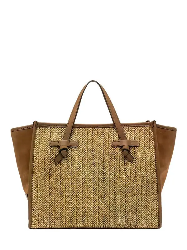 GIANNI CHIARINI Miss Marcella 32 Woven Shoulder Bag - Brown