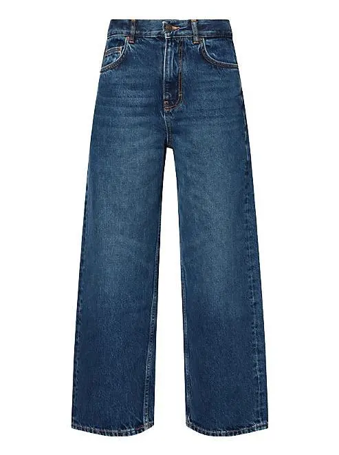 ME+EM Straight-leg Cropped Relaxed Denim Jeans - Authentic Dark Blue
