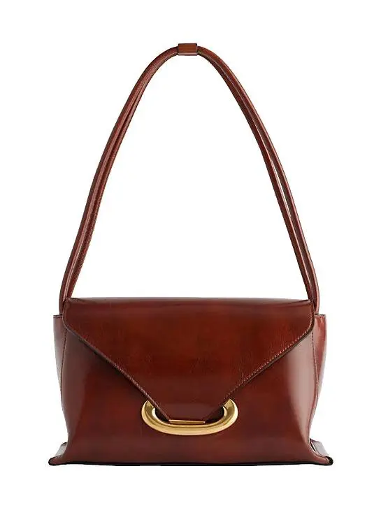 WANDLER Veneto Leather Shoulder Bag - Palissander Glaze