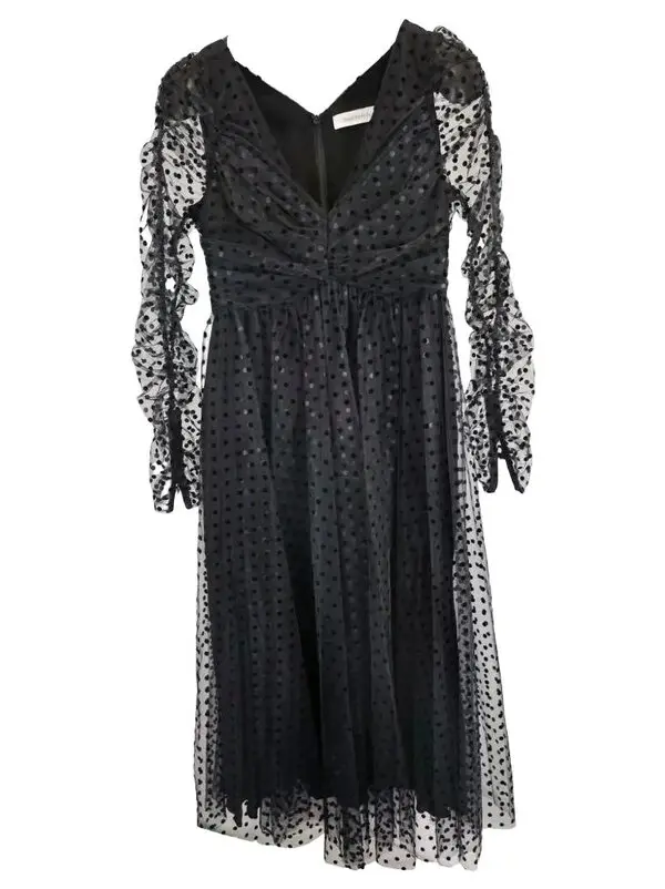 Zimmermann Polka-dot Tulle Midi Dress - Black