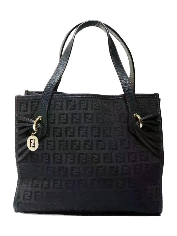 Fendi 2000-2015 Zucchino Canvas Tote - Black