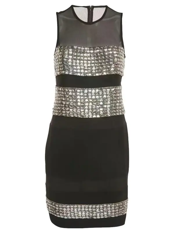 Diane Von Furstenberg Embellished Mini Dress - Black