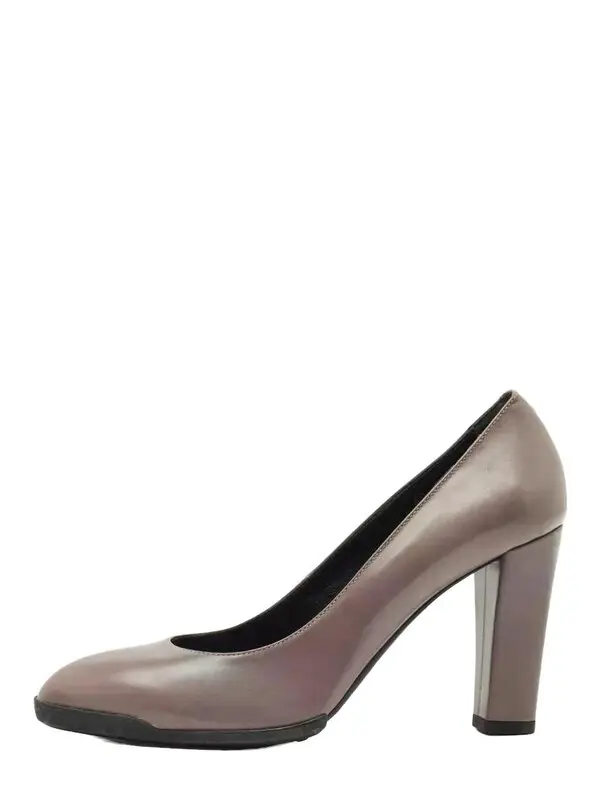 TOD'S Block-heel Leather Pumps - Purple