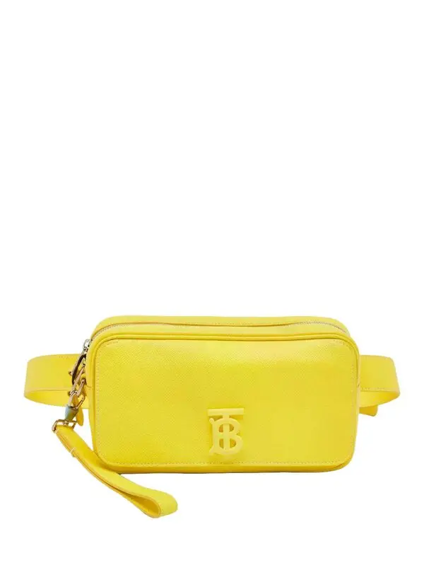 Burberry Tb Leather Belt Bag - Yellow