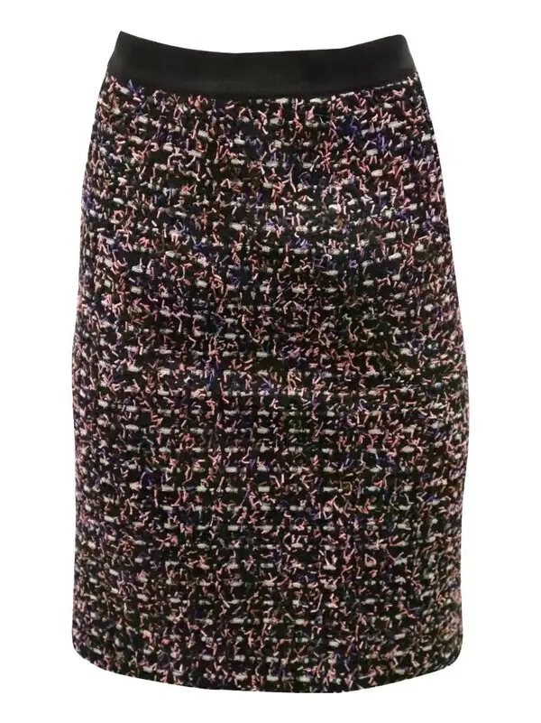 Giambattista Valli Tweed Elasticated-waist Midi Skirt - Black