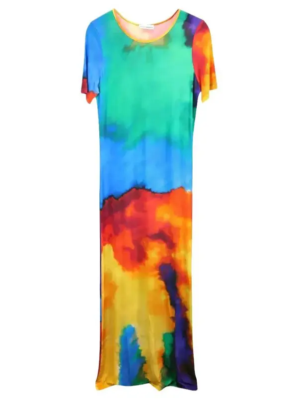 Rabanne Tie-dyed Maxi Dress - Blue