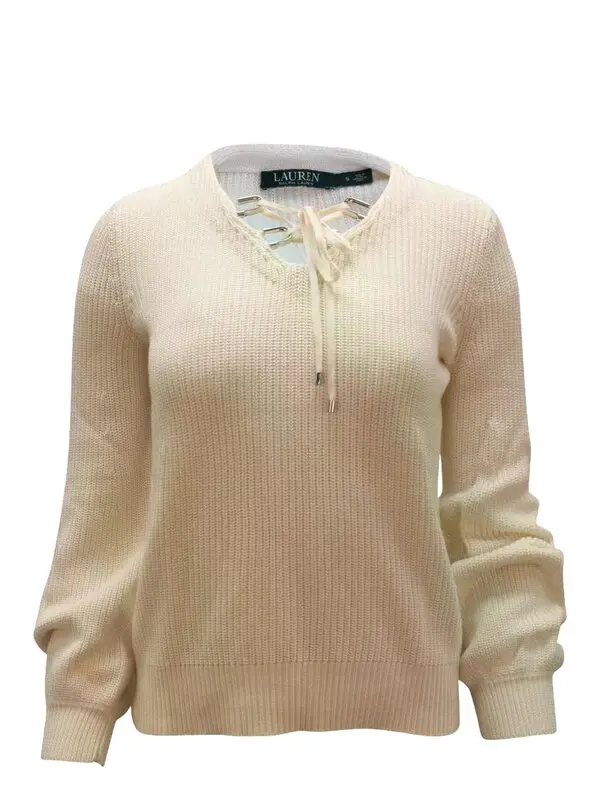 Ralph Lauren Lace-up Sweater - White