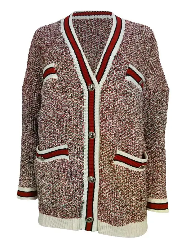 Maje Button-fastening Cardigan - Red