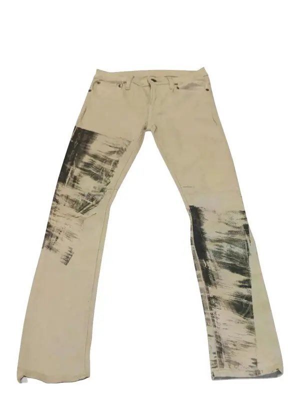Helmut Lang Darted Printed Trousers - Neutrals