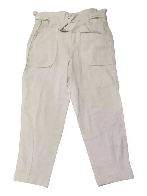 IRO PARIS High-waisted Belted Trousers - Neutrals