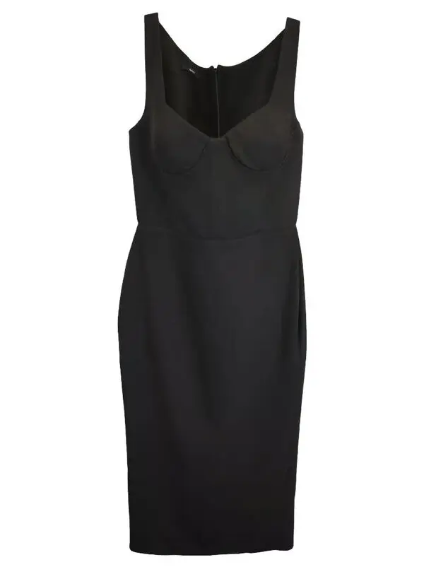 Alex Perry Sweetheart-neck Midi Dress - Black