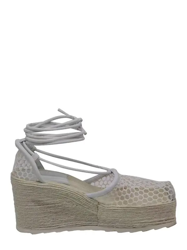 Bottega Veneta Lace-up Heeled Espadrilles - White
