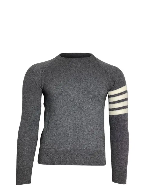 Thom Browne 4-bar Crew-neck Sweatshirt - Grey