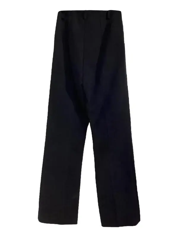 Saint Laurent Wide-leg Wool Trousers - Black